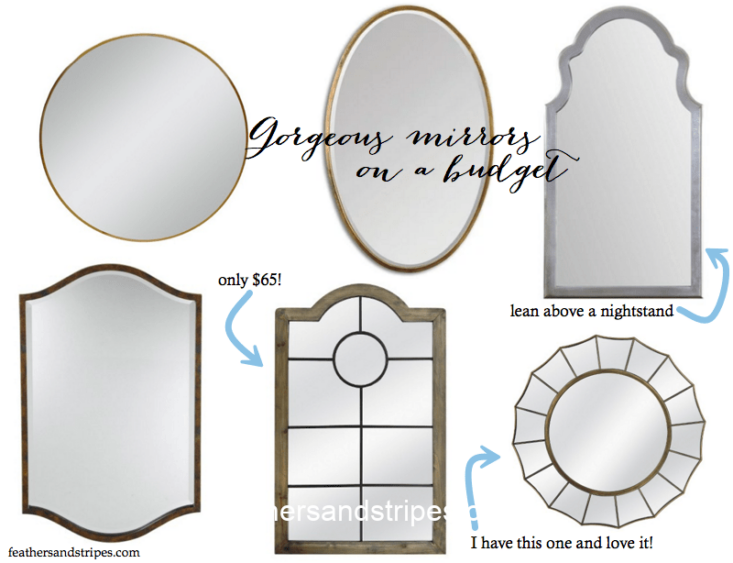 Mirrors on a Budget | Feathers and Stripes